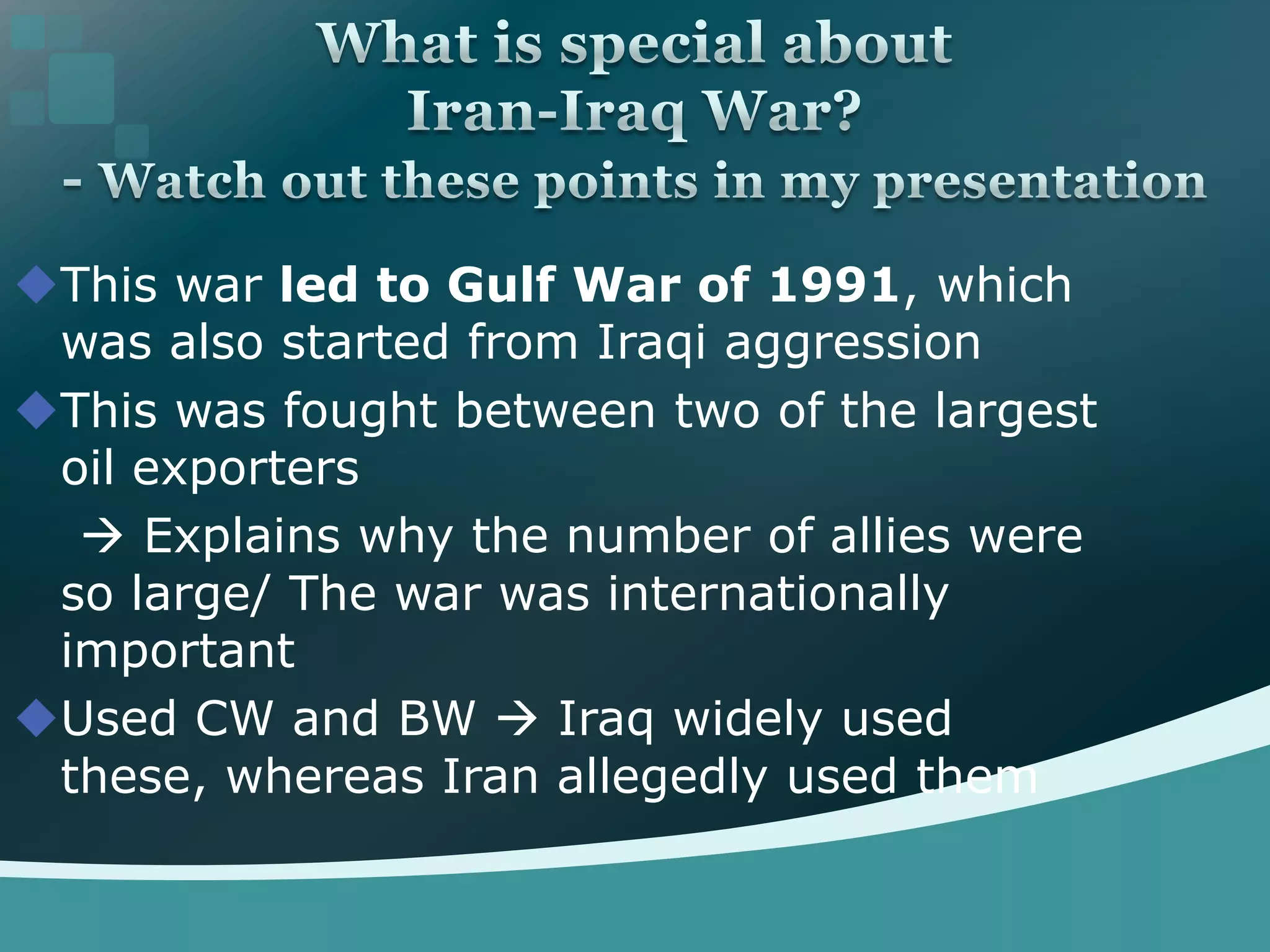 Iran and Iraq War | PPTX