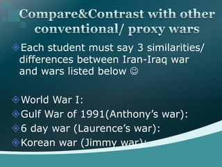Iran and Iraq War | PPTX