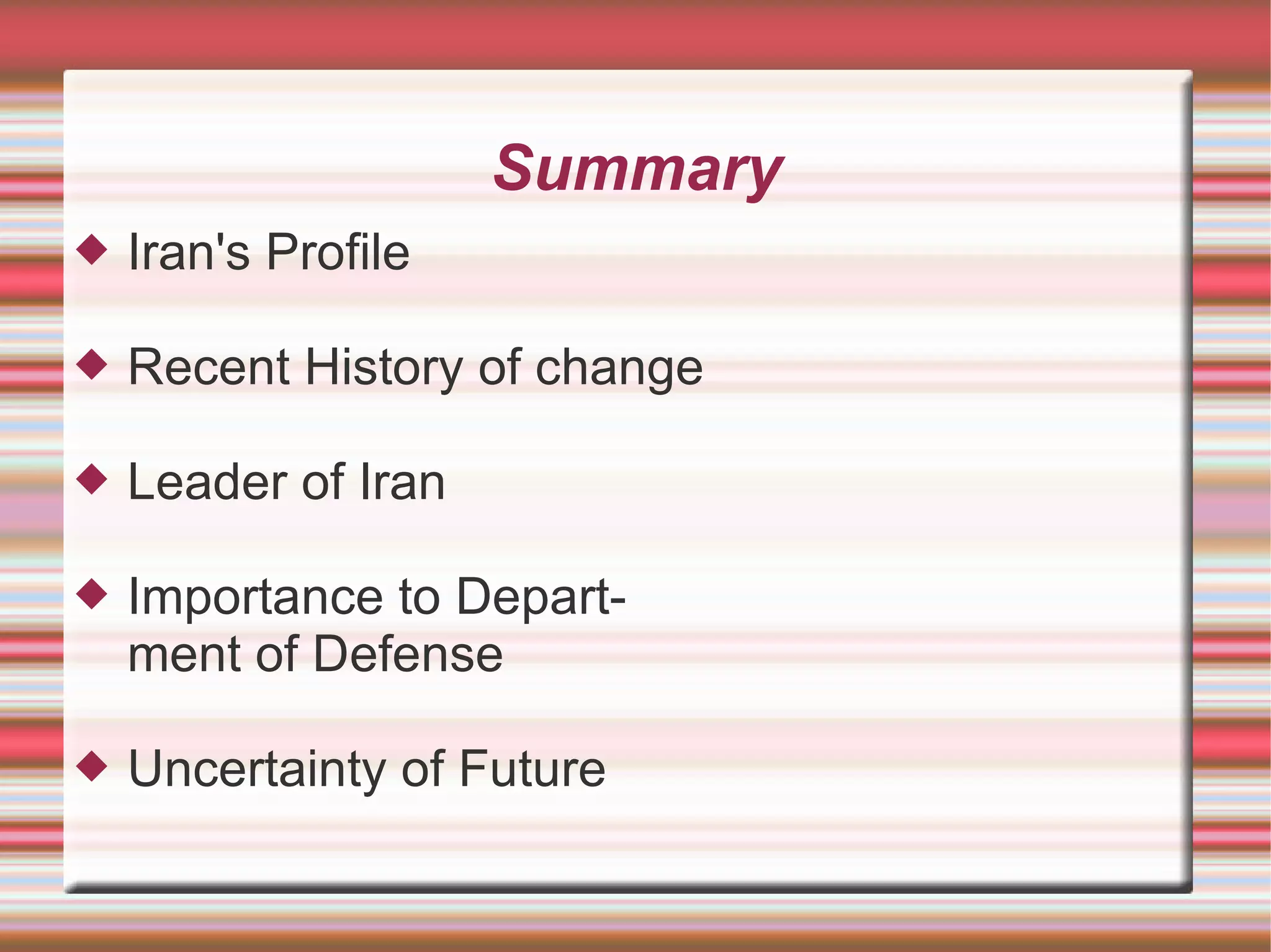 Iran Powerpoint Presentation | ODP
