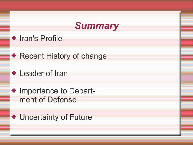Iran Powerpoint Presentation | ODP