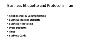 Iran culture ppt | PPTX