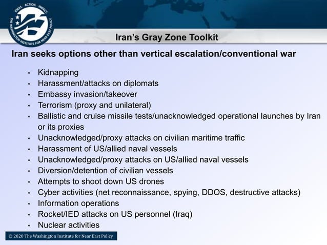 Operating in the Gray Zone: Countering Iran's Asymmetric Way of War | PPT