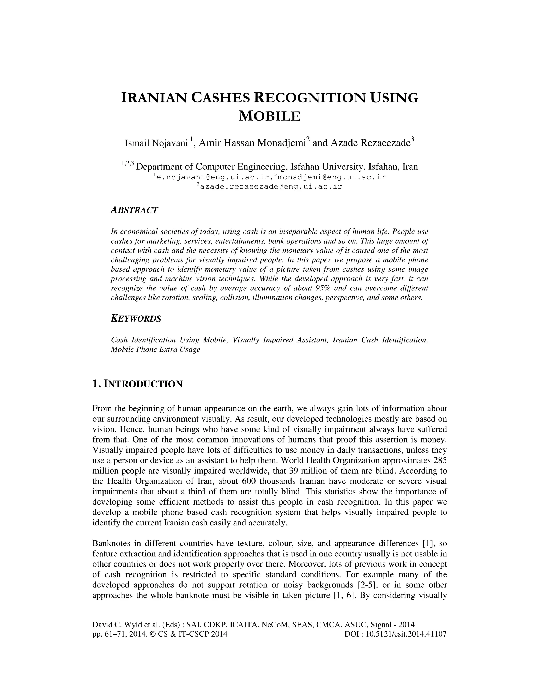 Iranian cashes recognition using | PDF | Currencies | Economy