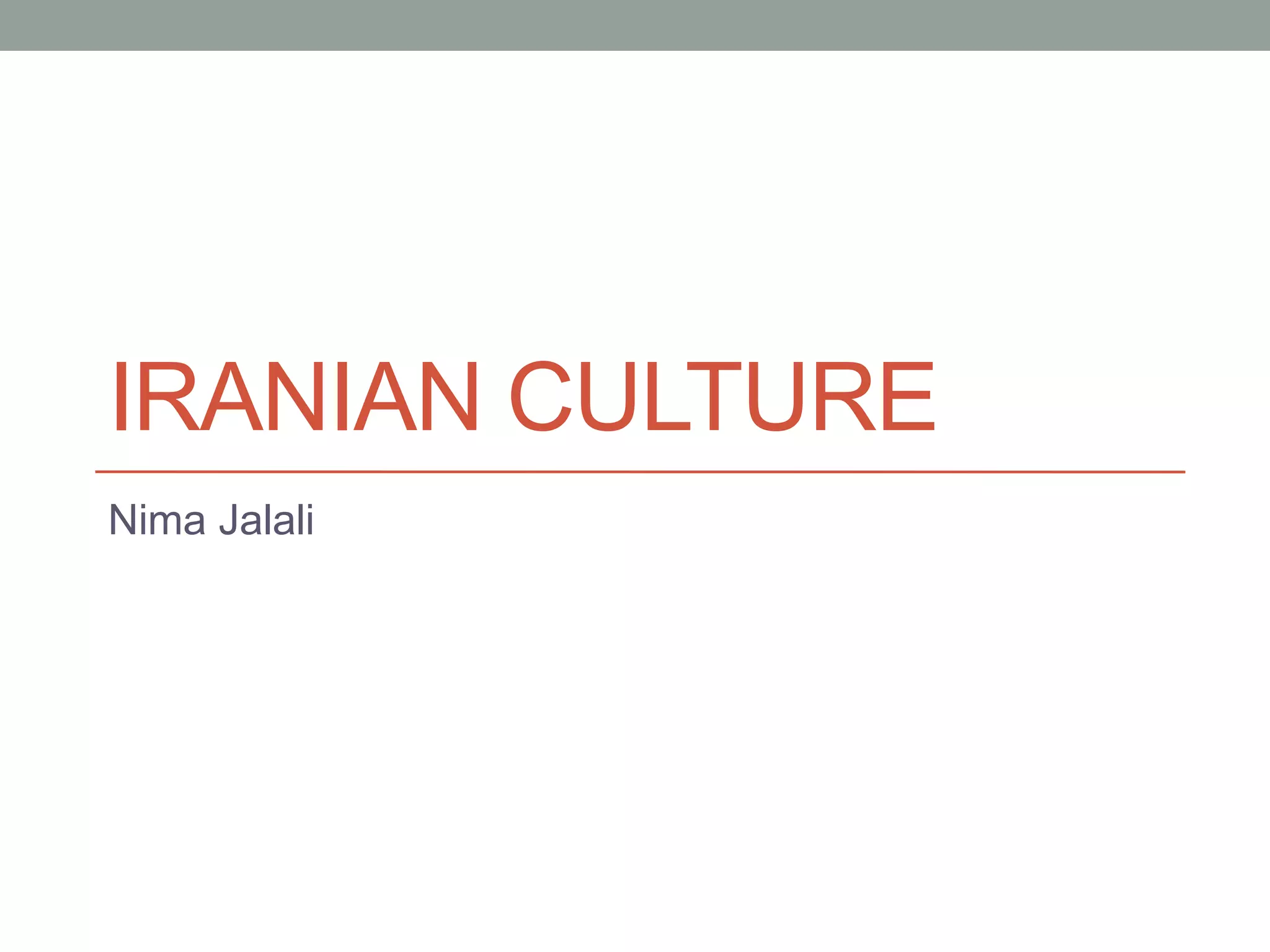 Iranian culture | PPT