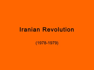 Iranian revolution | PPT