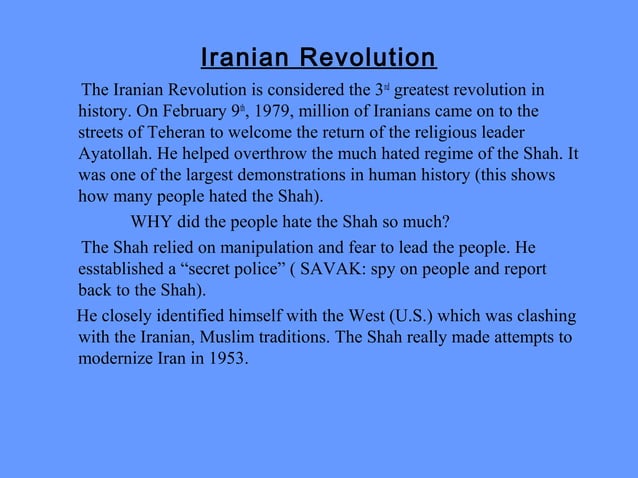 Iranian revolution | PPT
