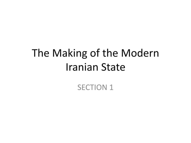Iran section 1 | PPTX