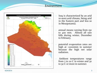 Status, priorities and needs for sustainable soil management in Iraq ...