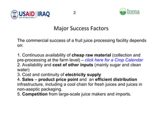 Iraq Fruit Juice Project | PPT