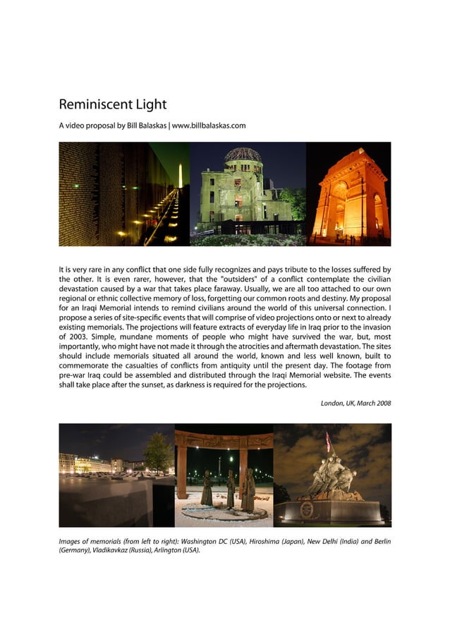 Iraqimemorial Proposal Boards | PDF