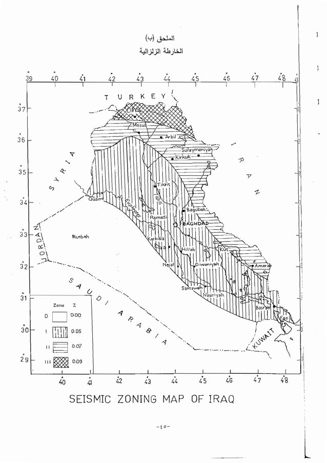 Iraqi seismic code 1997 arabic&english | PDF