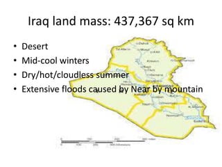 Iraq land mass | PPT