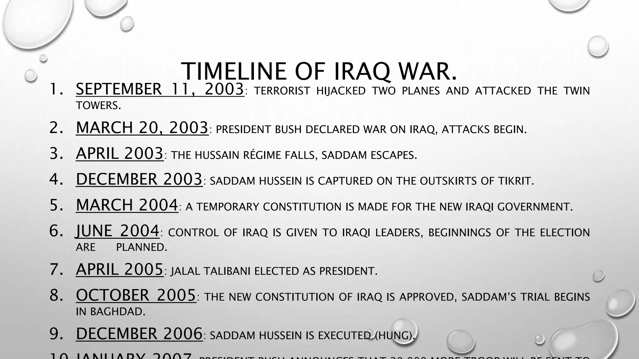 Iraq war (2003 2011) | PPT