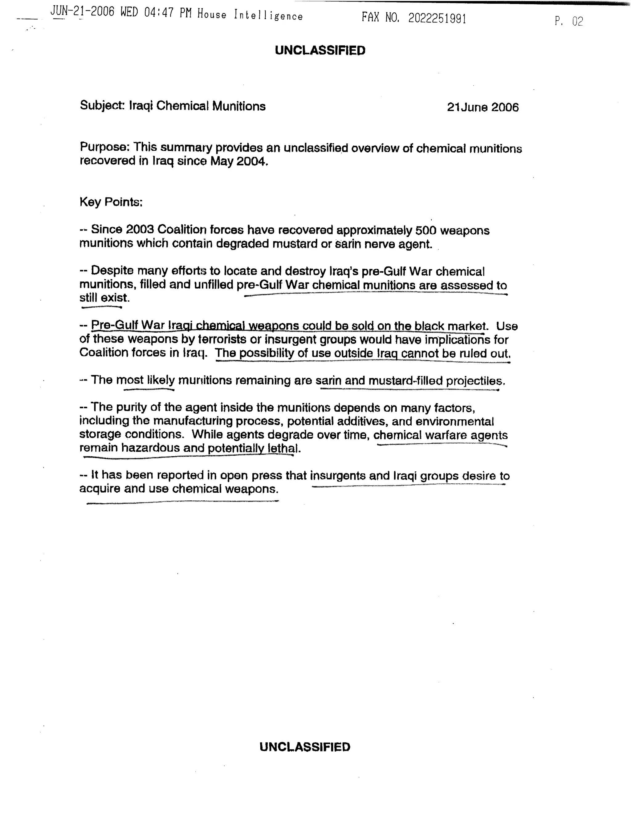 Iraq wmd declassified | PDF