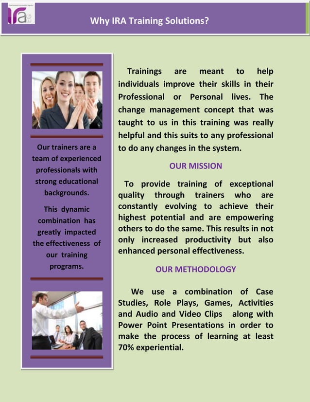 IRA Training Profile | PDF