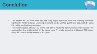 QR Code and Transport Layer Security For Licensing Documents ...