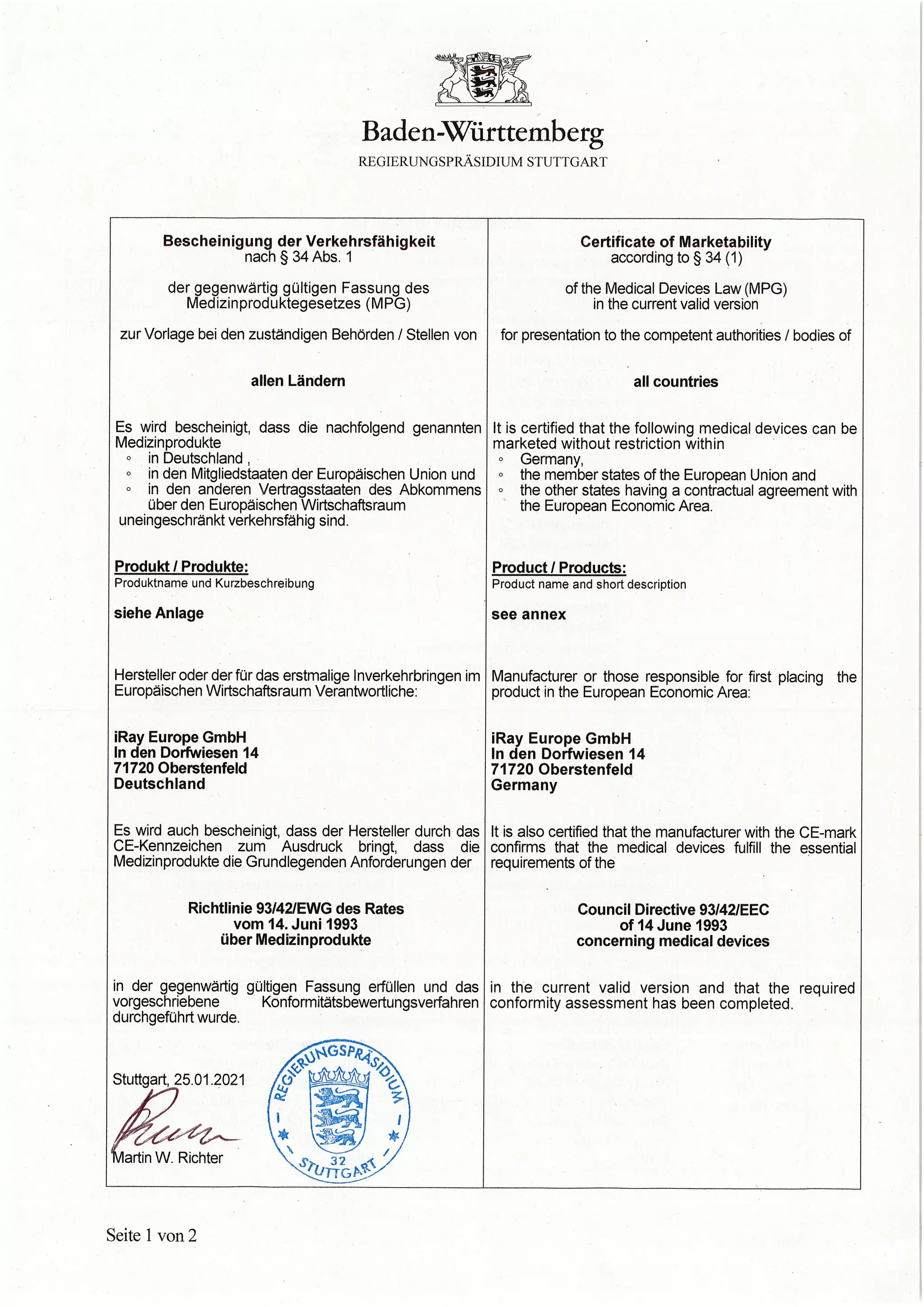 iRay_Certificate of Marketability.pdf