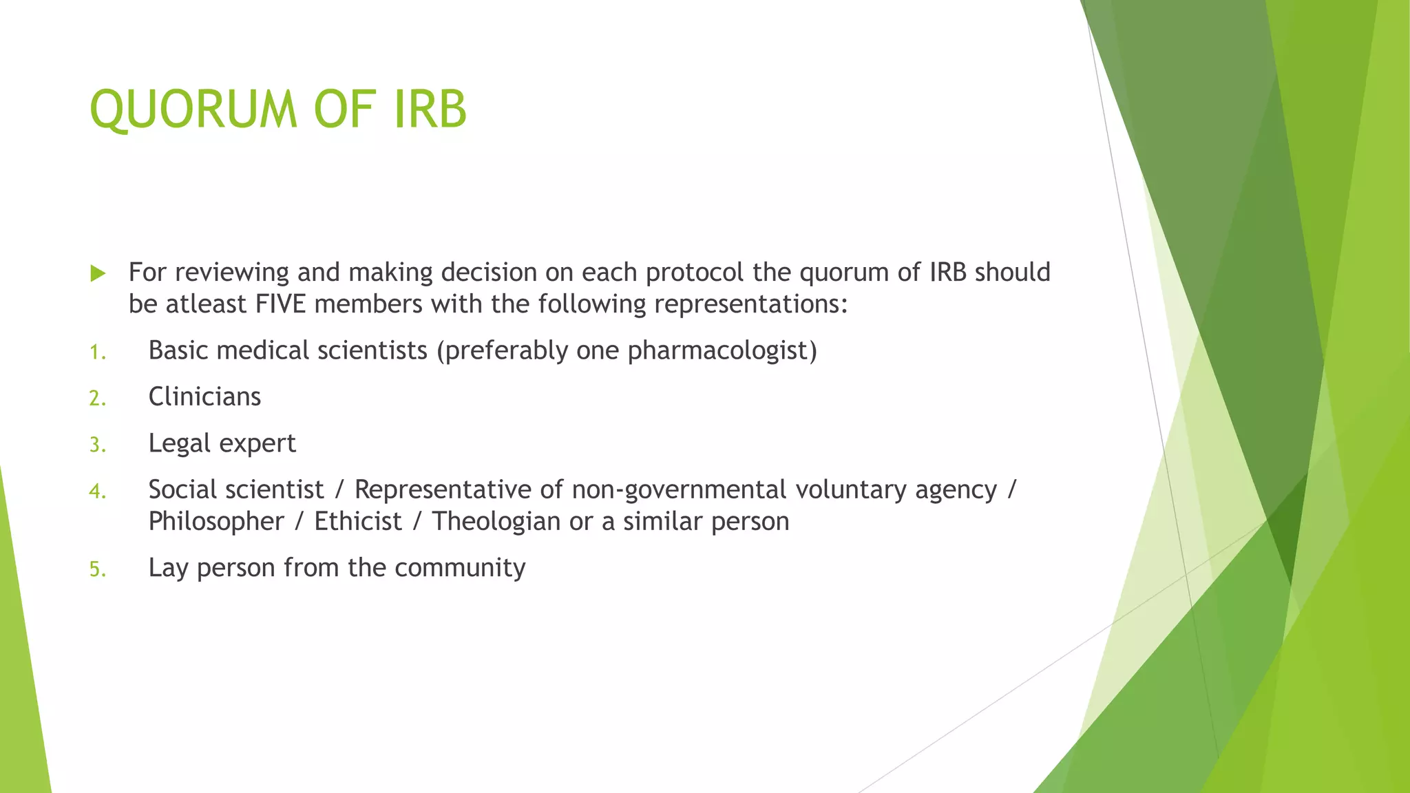 institutional review board and independent ethics committee | PPTX