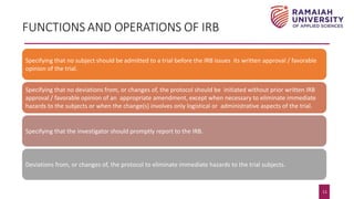 IRB (1).pptx | Medical Tests | Medical Health
