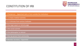 IRB (1).pptx | Medical Tests | Medical Health