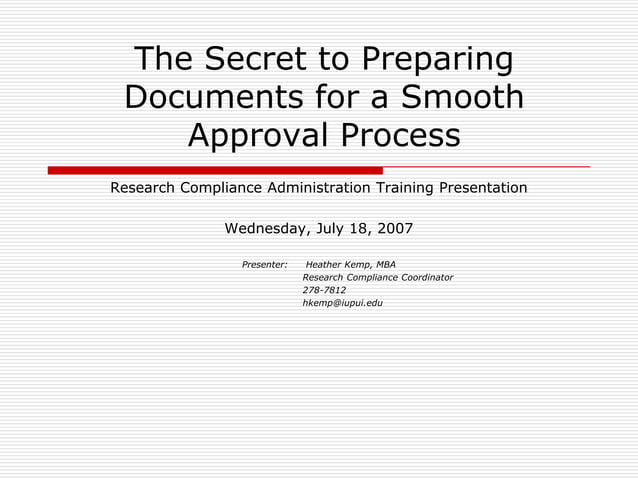 IRB Approval Process | PPSX | Resume Writing and Advice | Job Search