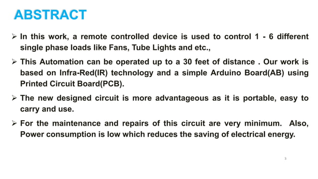 IR BASED HOME AUTOMATION USING ARDUINO UNO | PPTX | Radio Control | Hobbies & Interests
