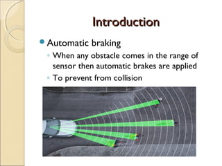 presentation on IR based vehicle with AUTOMATIC BRAKING and DRIVER AWAKENING system | PPT