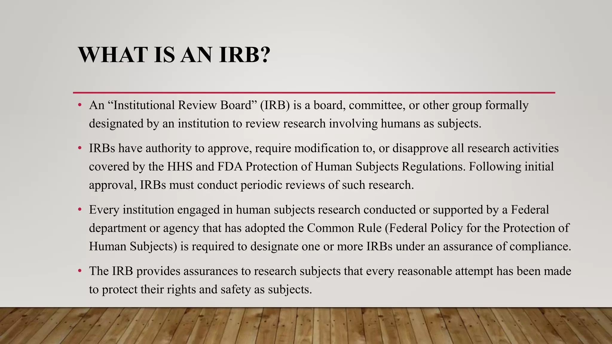 Institutional Review Board | PPTX