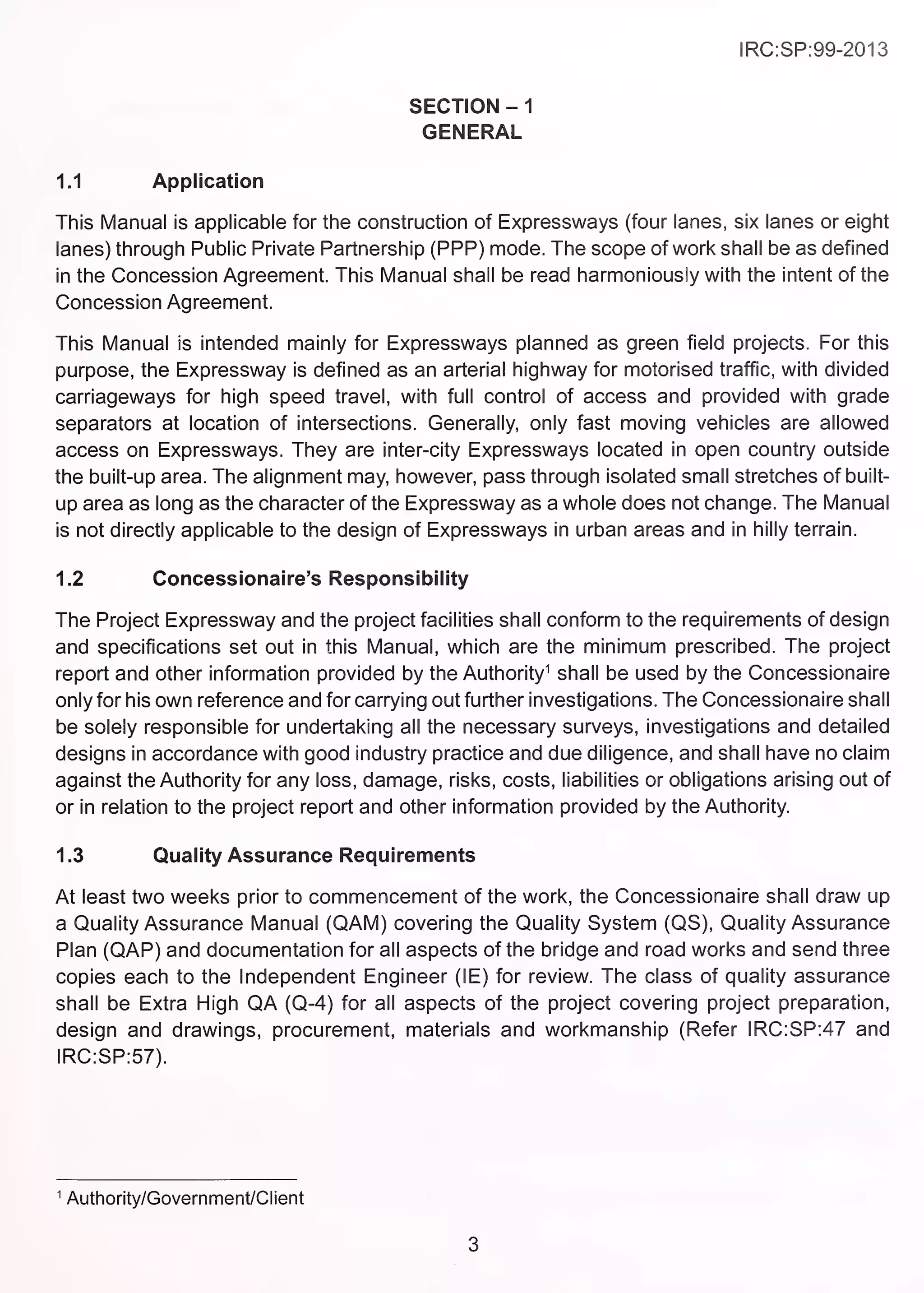MANUAL OF SPECIFICATIONS AND STANDARDS FOR EXPRESSWAYS | PDF | Civil ...