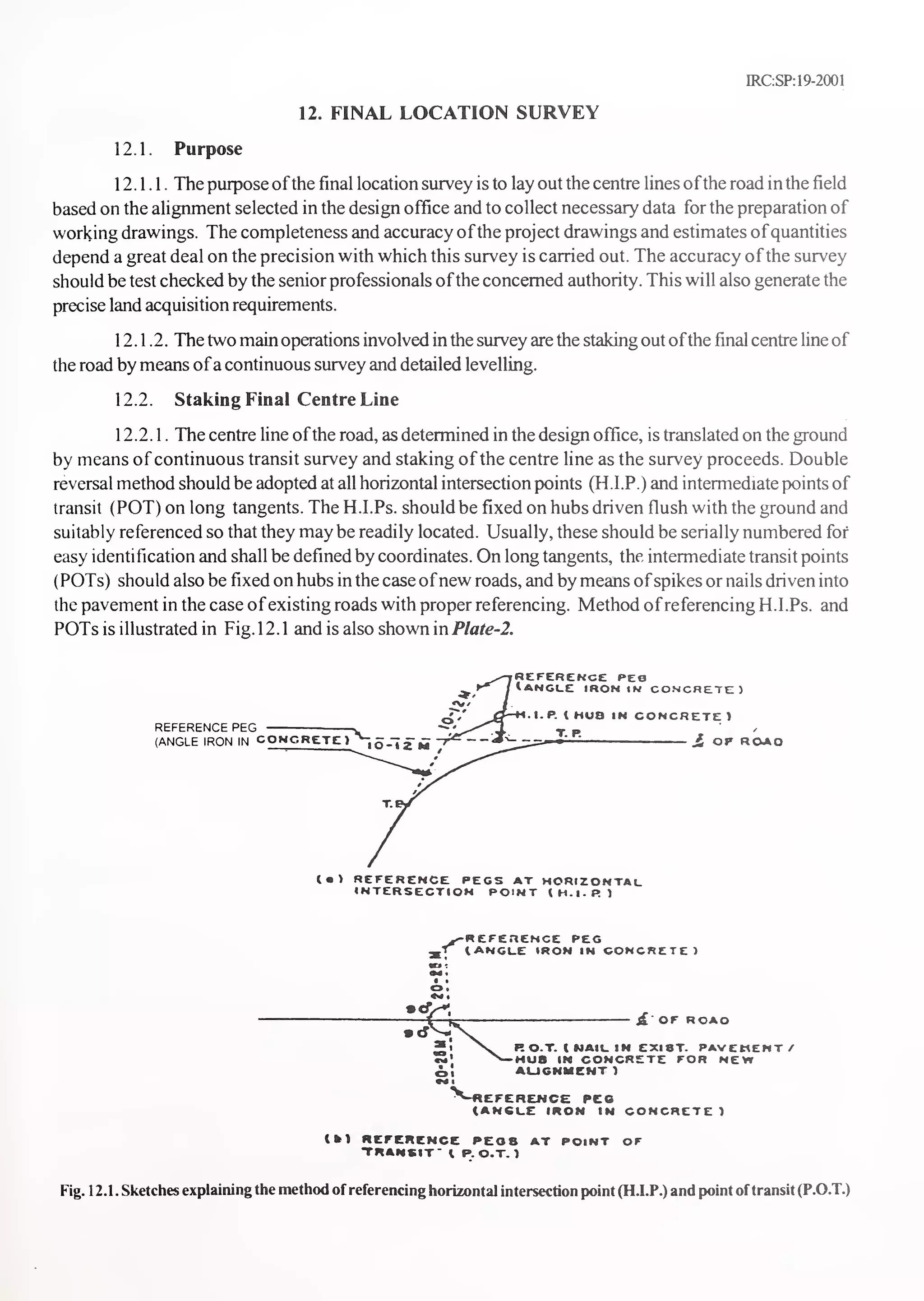 IRC.SP.19-2001 - MANUAL FOR SURVEY, INVESTIGATION AND PREPARATION OF ...