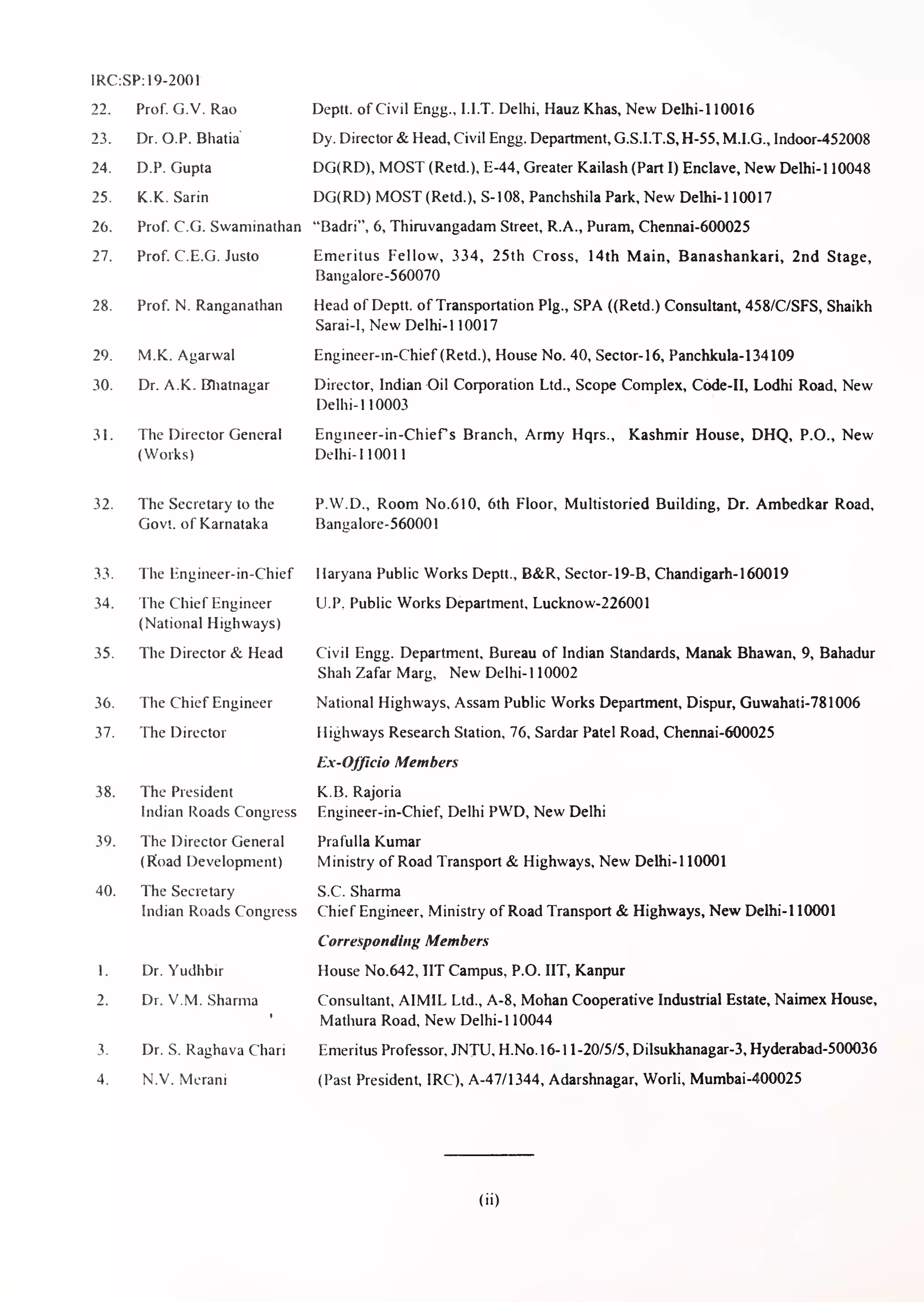 IRC.SP.19-2001 - MANUAL FOR SURVEY, INVESTIGATION AND PREPARATION OF ROAD PROJECTS | PDF