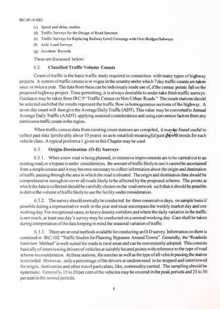 IRC.SP.19-2001 - MANUAL FOR SURVEY, INVESTIGATION AND PREPARATION OF ...