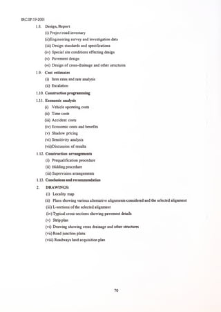 IRC.SP.19-2001 - MANUAL FOR SURVEY, INVESTIGATION AND PREPARATION OF ROAD PROJECTS | PDF