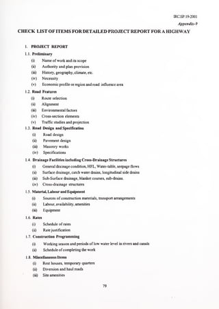 IRC.SP.19-2001 - MANUAL FOR SURVEY, INVESTIGATION AND PREPARATION OF ...