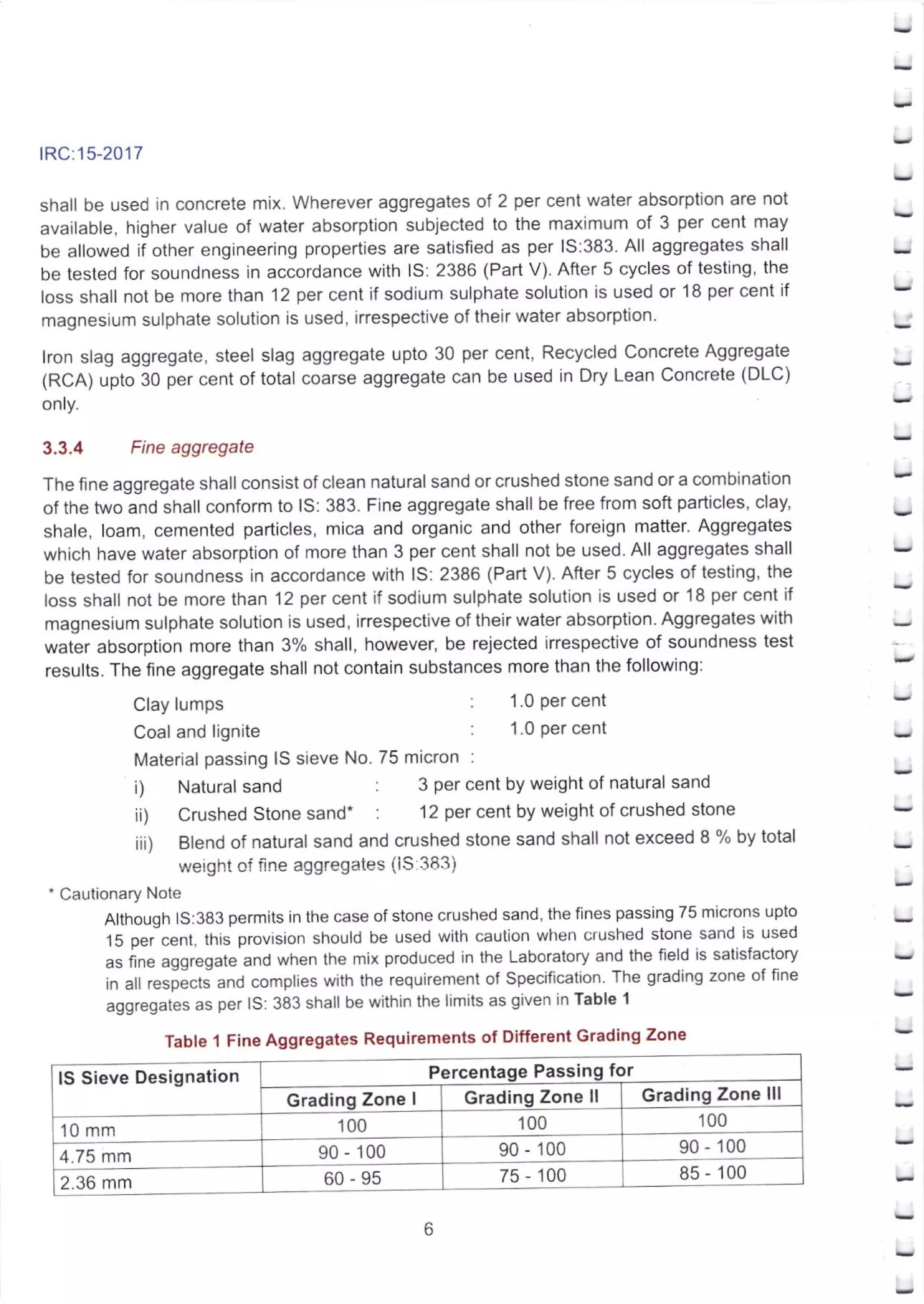 IRC:15-2017 CODE OF PRACTICE FOR CONSTRUCTION OF JOINTED PLAIN CONCRETE ...