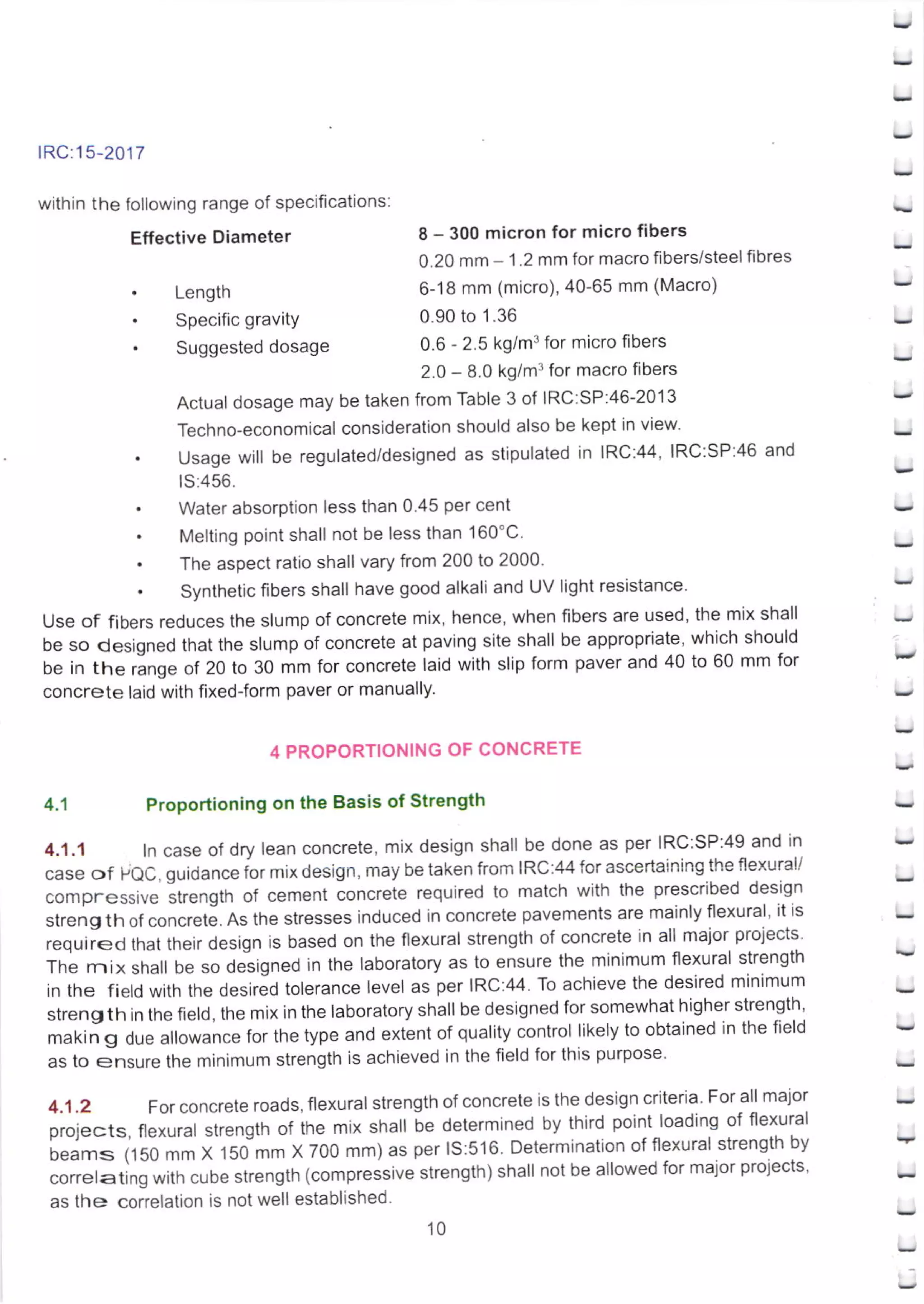 IRC:15-2017 CODE OF PRACTICE FOR CONSTRUCTION OF JOINTED PLAIN CONCRETE ...