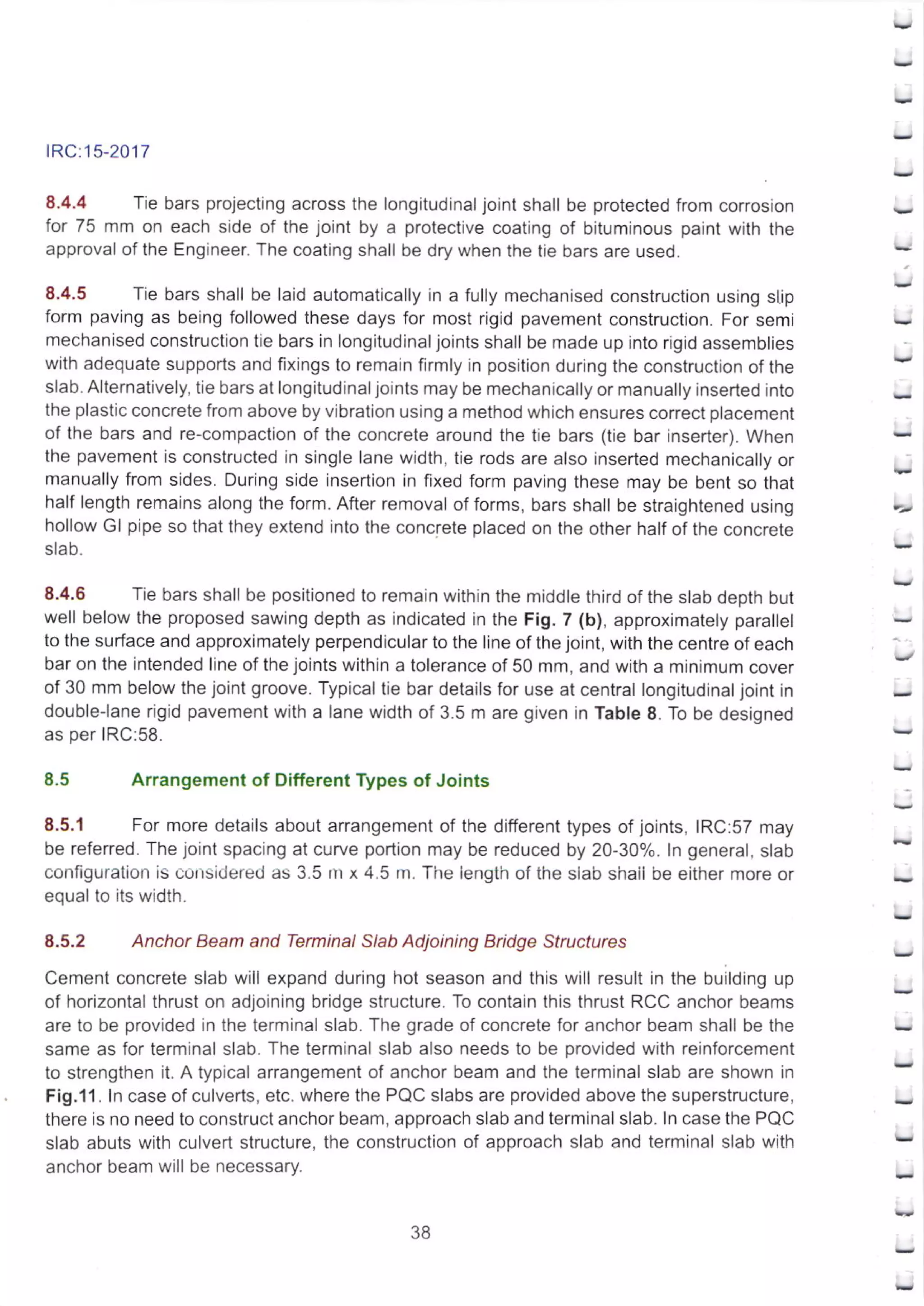 IRC:15-2017 CODE OF PRACTICE FOR CONSTRUCTION OF JOINTED PLAIN CONCRETE ...