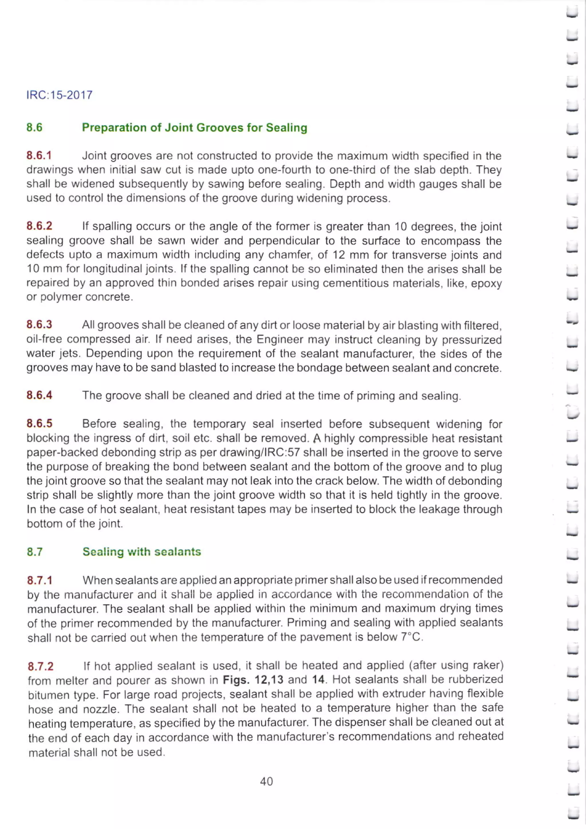 IRC:15-2017 CODE OF PRACTICE FOR CONSTRUCTION OF JOINTED PLAIN CONCRETE PAVEMENTS | PDF
