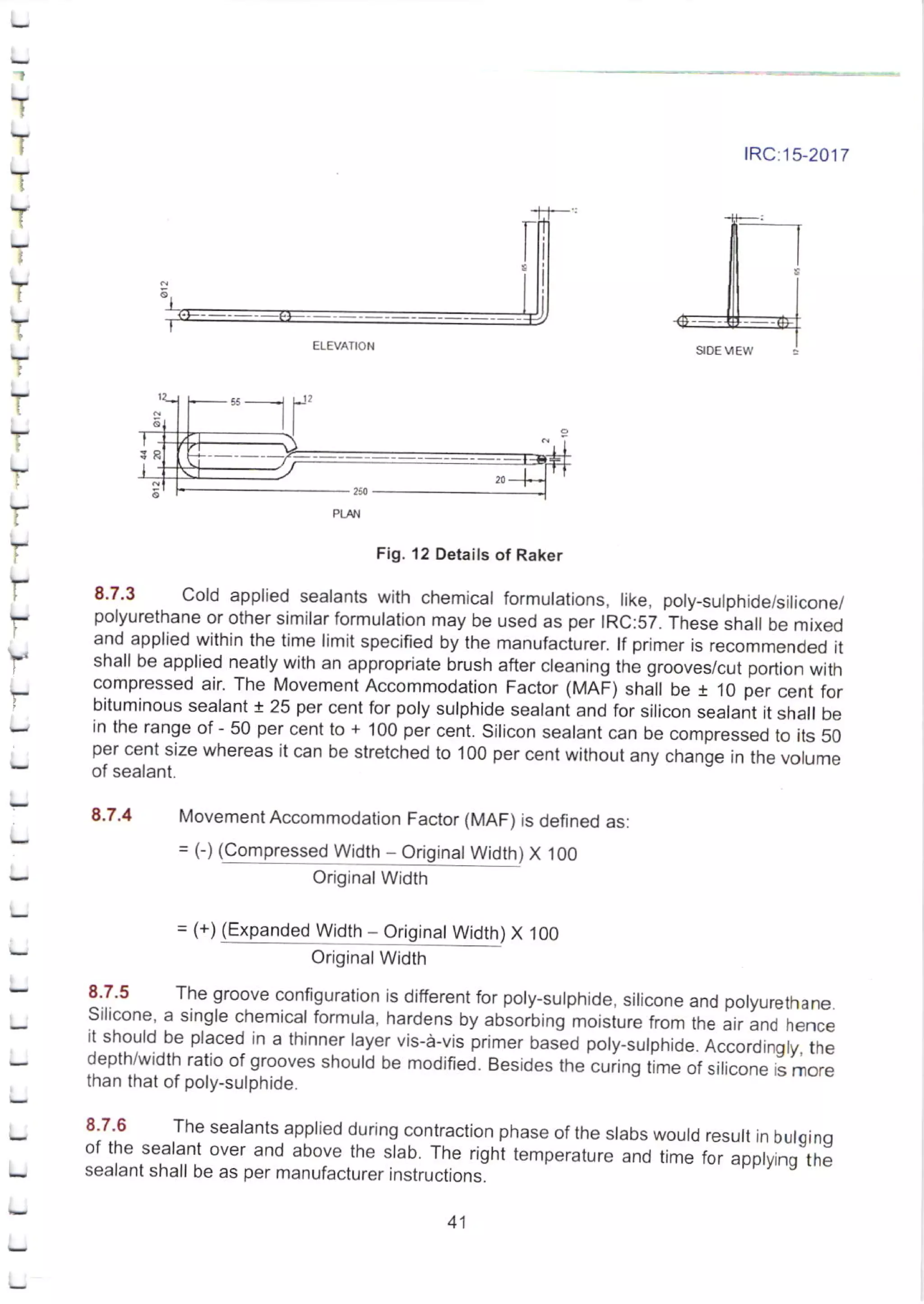 IRC:15-2017 CODE OF PRACTICE FOR CONSTRUCTION OF JOINTED PLAIN CONCRETE ...