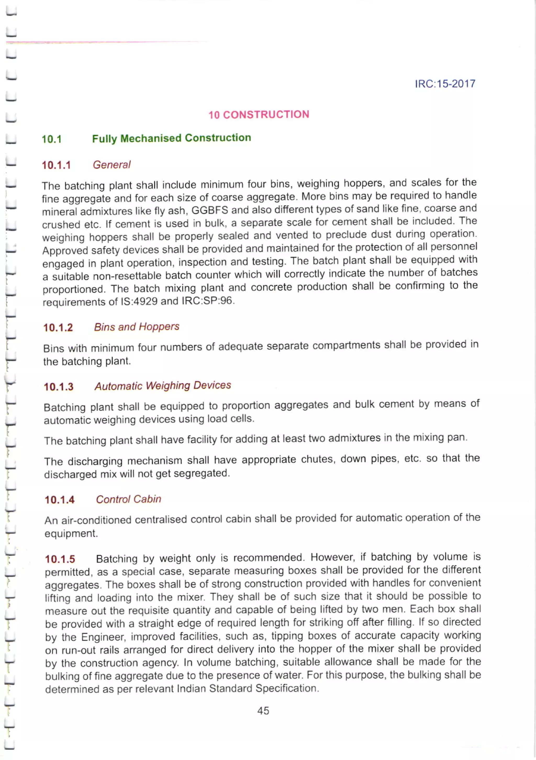 IRC:15-2017 CODE OF PRACTICE FOR CONSTRUCTION OF JOINTED PLAIN CONCRETE PAVEMENTS | PDF