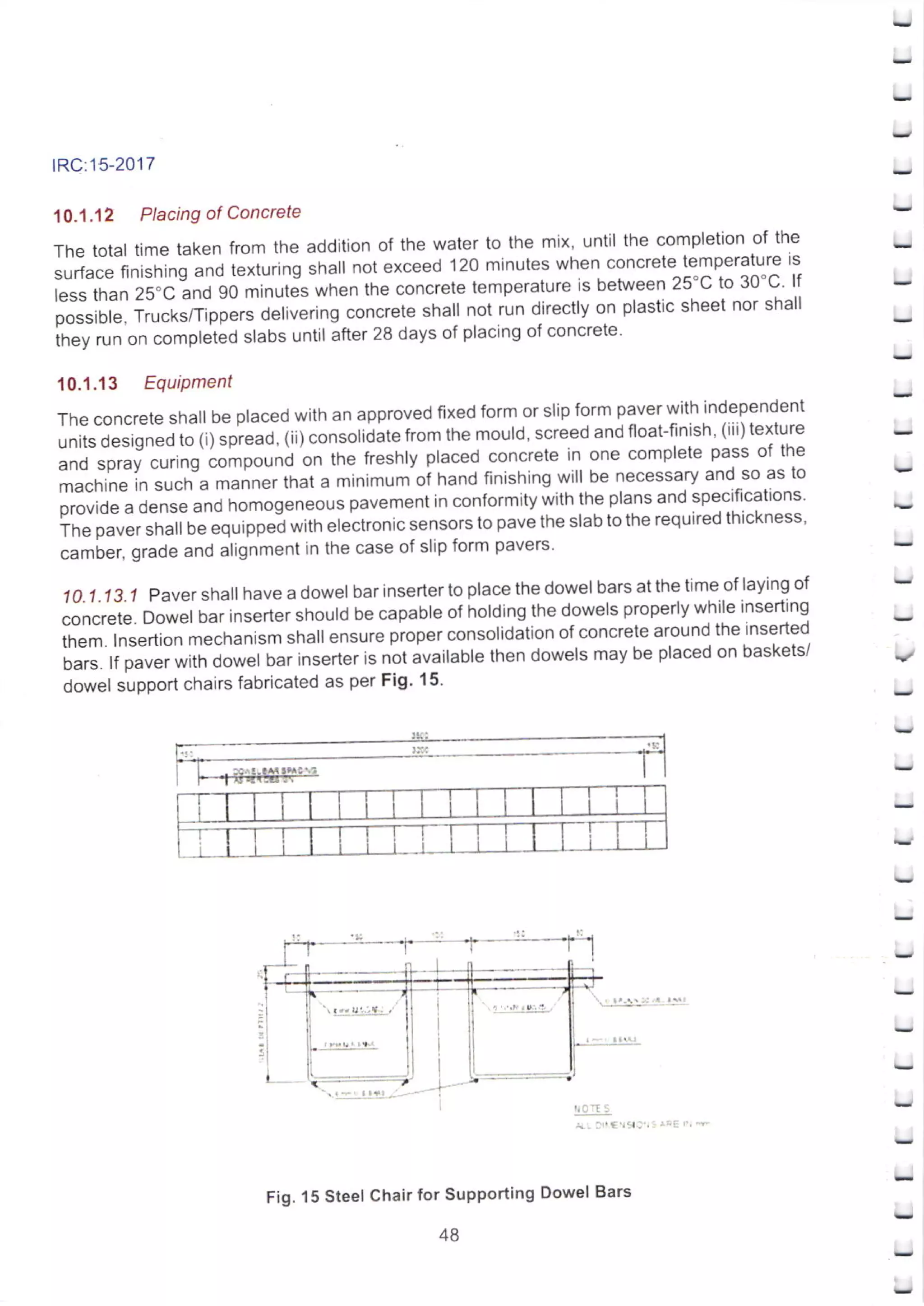 IRC:15-2017 CODE OF PRACTICE FOR CONSTRUCTION OF JOINTED PLAIN CONCRETE ...