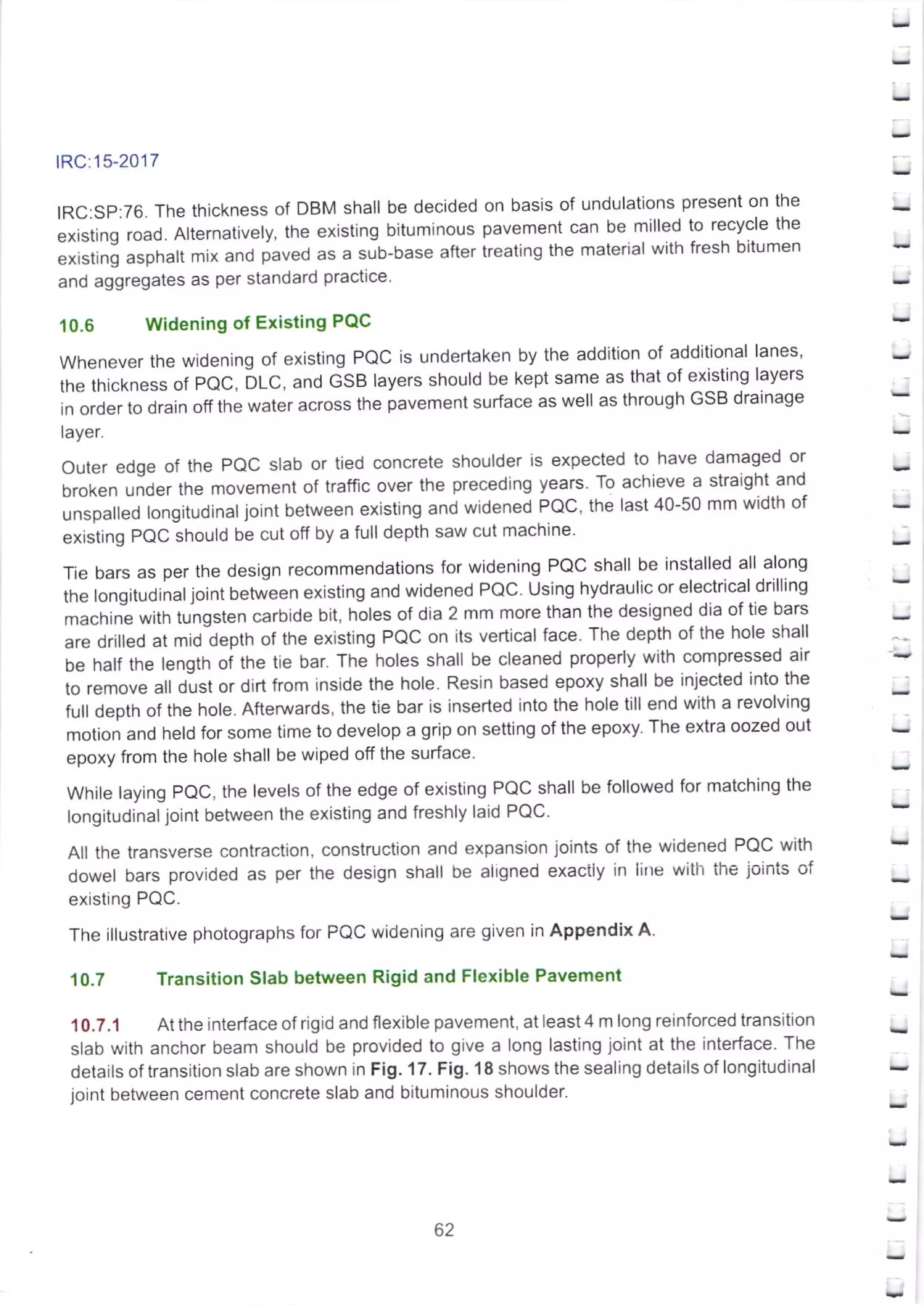 IRC:15-2017 CODE OF PRACTICE FOR CONSTRUCTION OF JOINTED PLAIN CONCRETE ...
