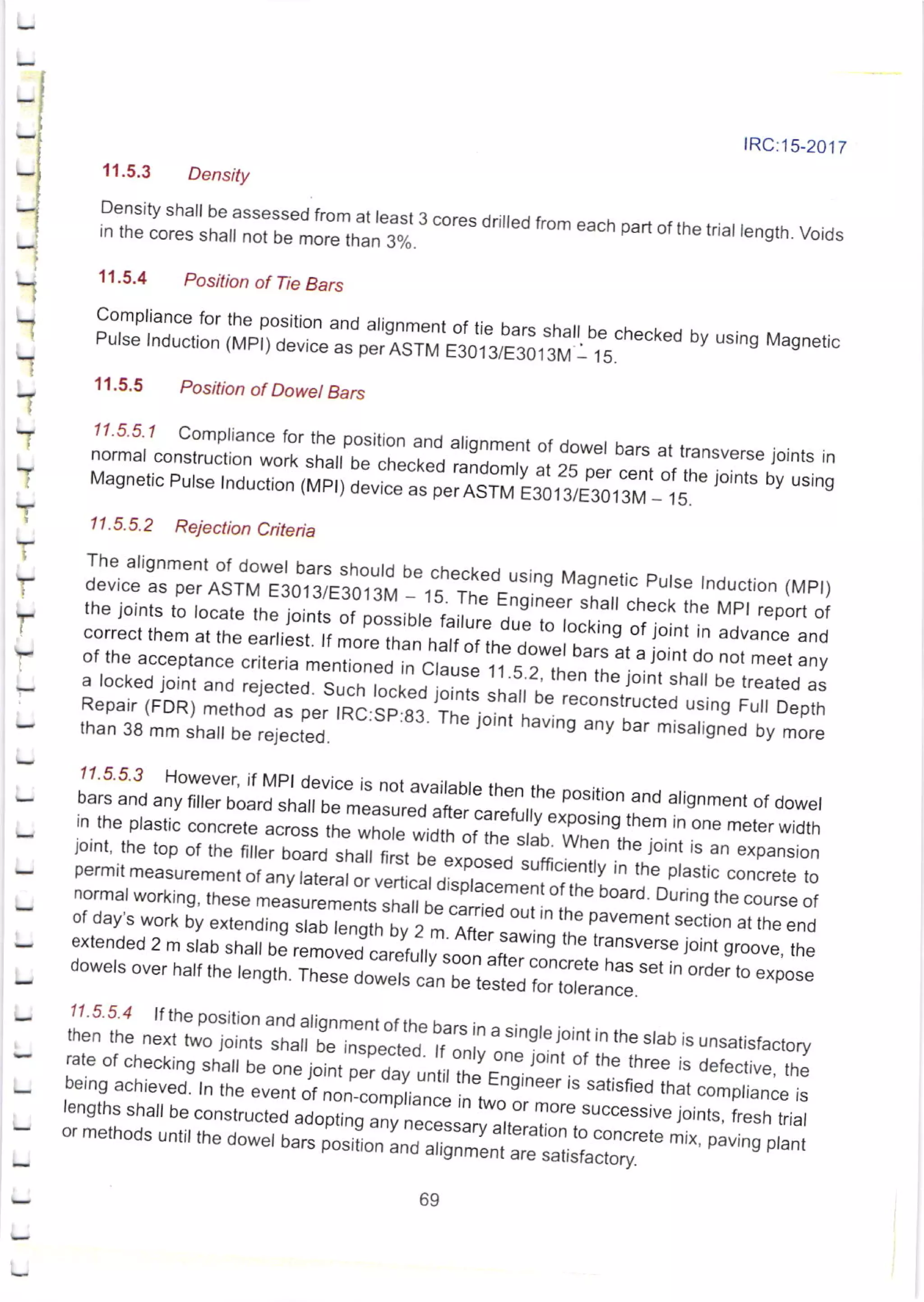 IRC:15-2017 CODE OF PRACTICE FOR CONSTRUCTION OF JOINTED PLAIN CONCRETE PAVEMENTS | PDF