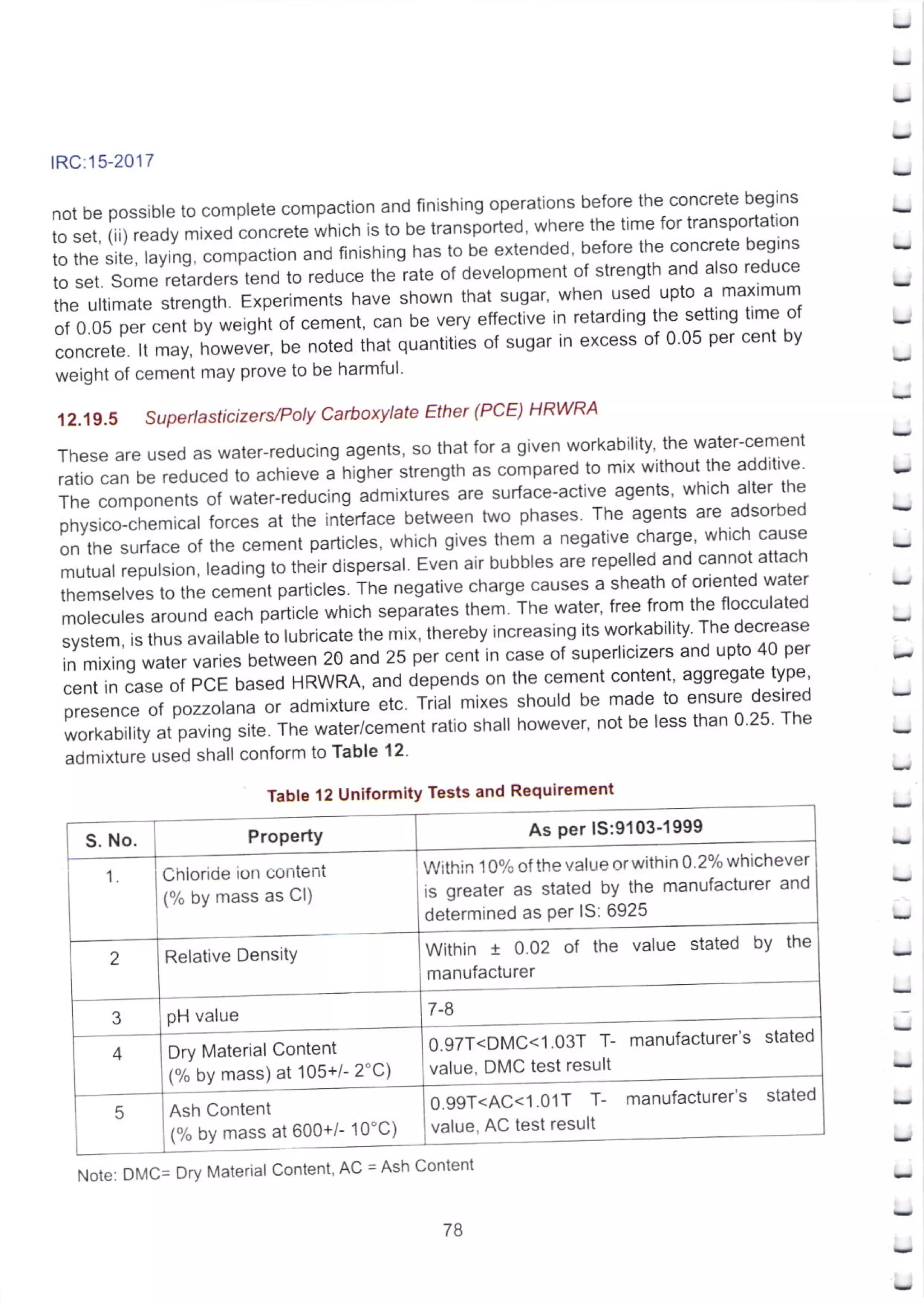 IRC:15-2017 CODE OF PRACTICE FOR CONSTRUCTION OF JOINTED PLAIN CONCRETE ...