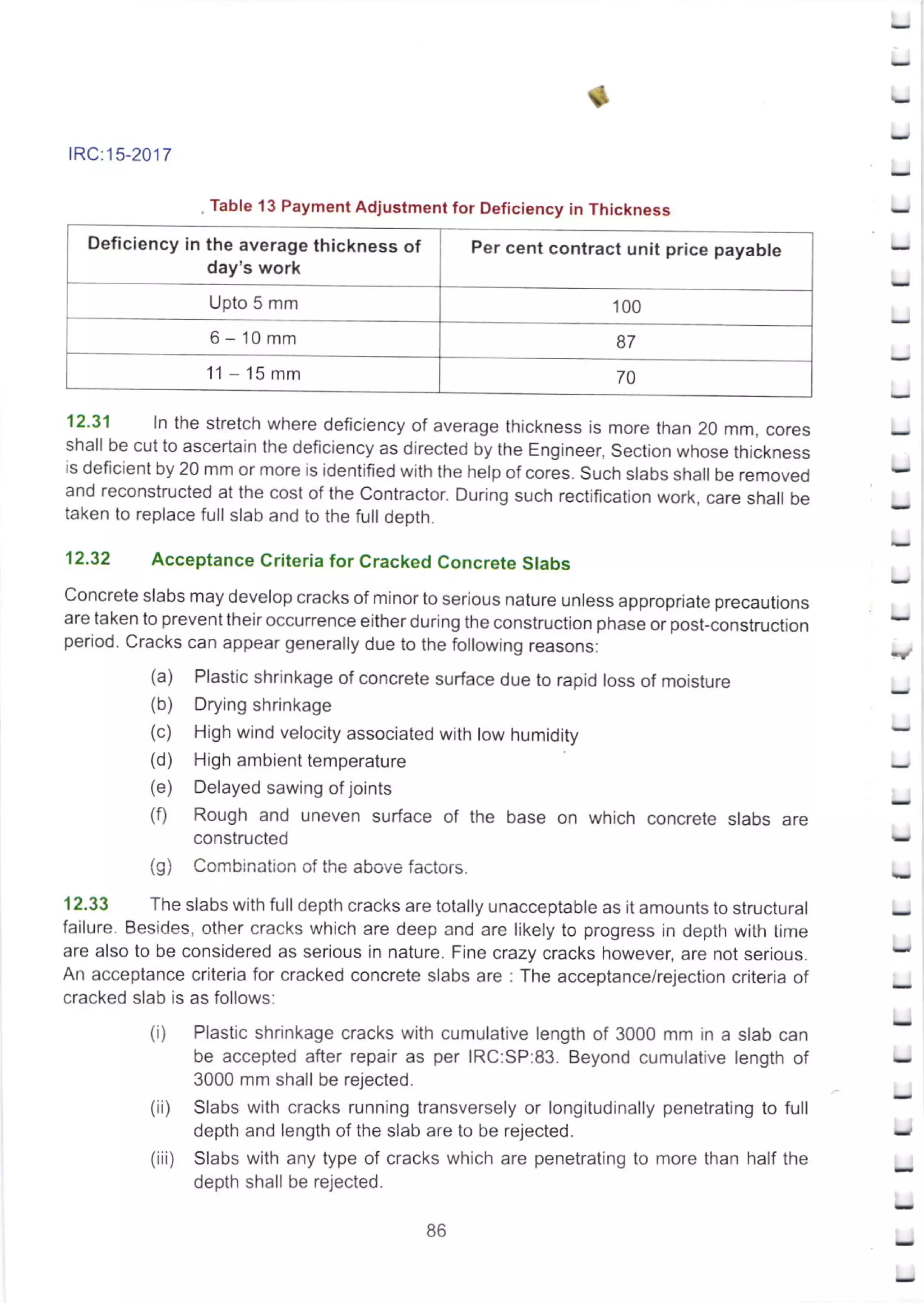 IRC:15-2017 CODE OF PRACTICE FOR CONSTRUCTION OF JOINTED PLAIN CONCRETE PAVEMENTS | PDF
