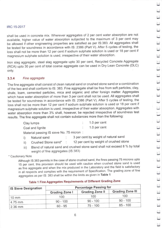 IRC:15-2017 CODE OF PRACTICE FOR CONSTRUCTION OF JOINTED PLAIN CONCRETE PAVEMENTS | PDF