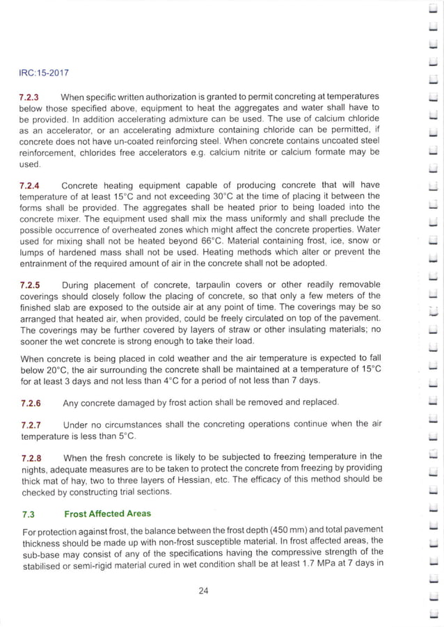 IRC:15-2017 CODE OF PRACTICE FOR CONSTRUCTION OF JOINTED PLAIN CONCRETE PAVEMENTS | PDF
