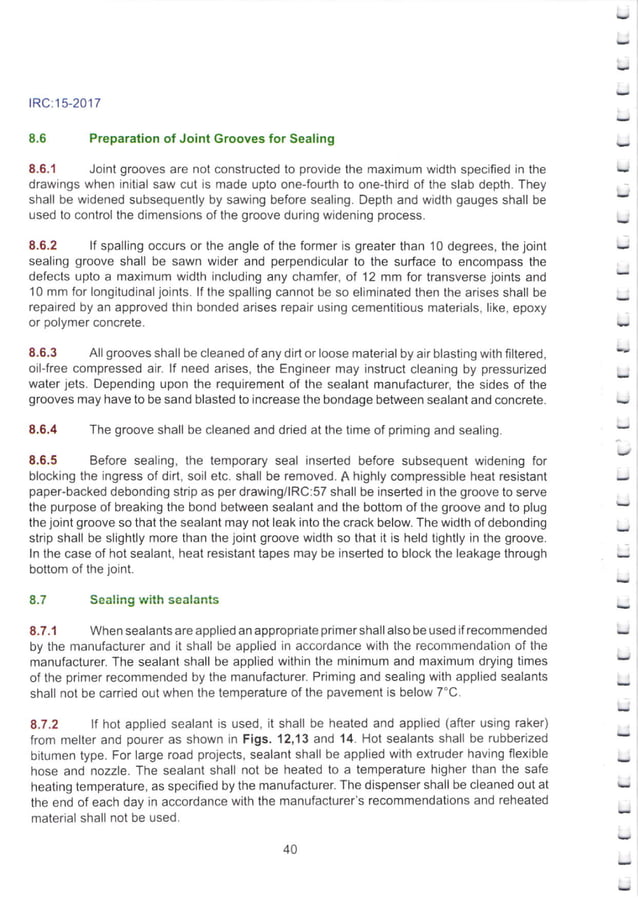 IRC:15-2017 CODE OF PRACTICE FOR CONSTRUCTION OF JOINTED PLAIN CONCRETE PAVEMENTS | PDF