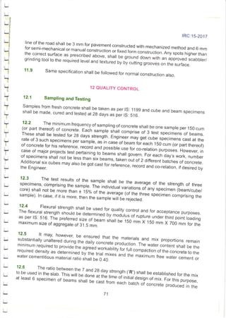 IRC:15-2017 CODE OF PRACTICE FOR CONSTRUCTION OF JOINTED PLAIN CONCRETE ...