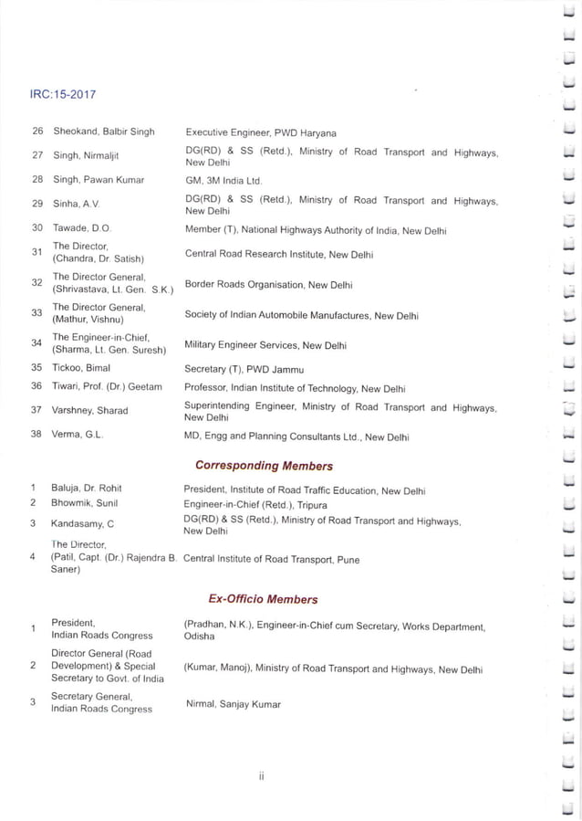 IRC:15-2017 CODE OF PRACTICE FOR CONSTRUCTION OF JOINTED PLAIN CONCRETE PAVEMENTS | PDF
